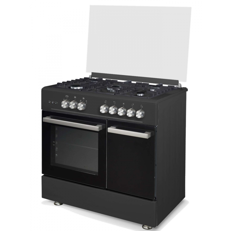 LA CUISINIERE 5 FEUX GAZ BUTANETTE + FOUR GAZ -BC96BUT1KBK - BERKLAYS