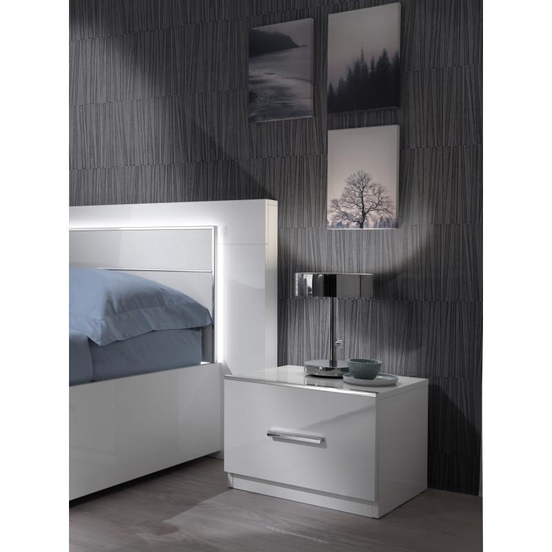 Le chevet 1 tiroir coloris blanc